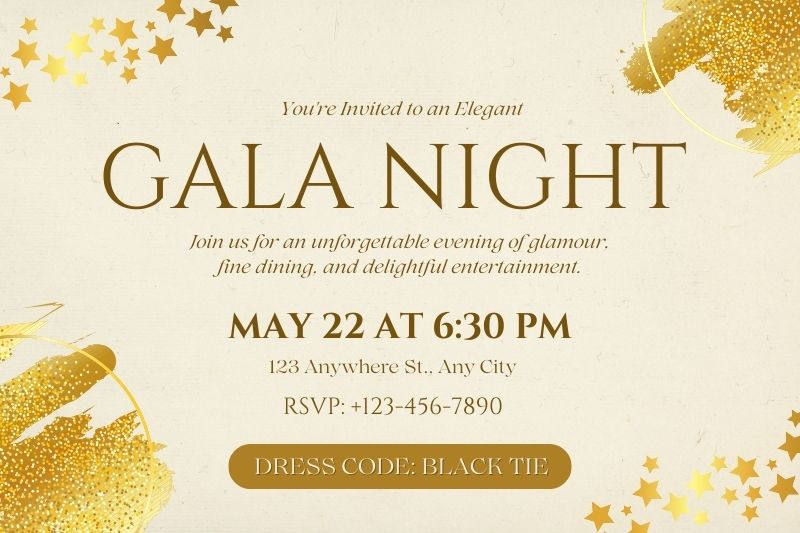 Gala invitation: 20+ ideas, templates, and wording tips