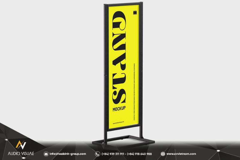 Common standee sizes used in events and exhibitions
