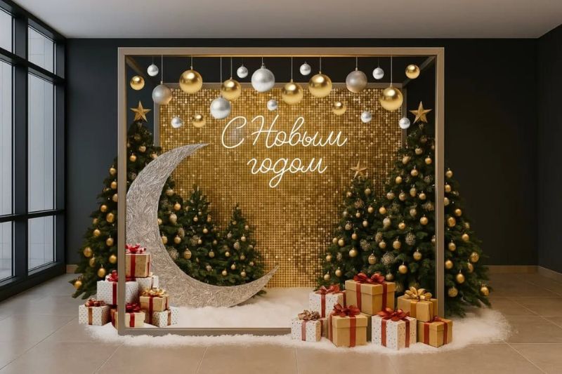 20+ creative and eye-catching Christmas party backdrop ideas