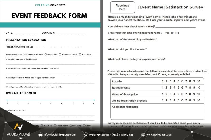 Event feedback form: Post-event survey guide